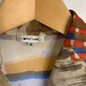 Vintage | Tops | Otto Kern Silk Native American Indian Tribal 0 Silk ...